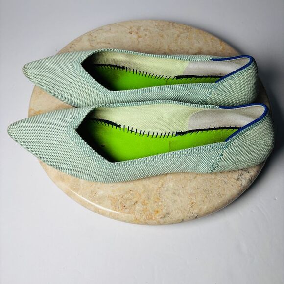 Rothy's | Shoes | Rothys The Point Womens Sz 8 Mint Green Slipon Flats ...